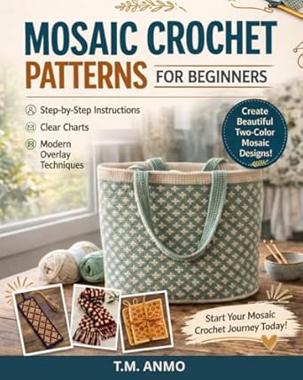 Mosaic Crochet Patterns for Beginners: Easy Two-Color Crochet Projects ...