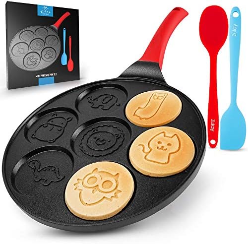Amazon.com: KRETAELY Pancake Pan Suitable for All Cooktops, 7-cup Pancake Maker, Nostick Granite ...