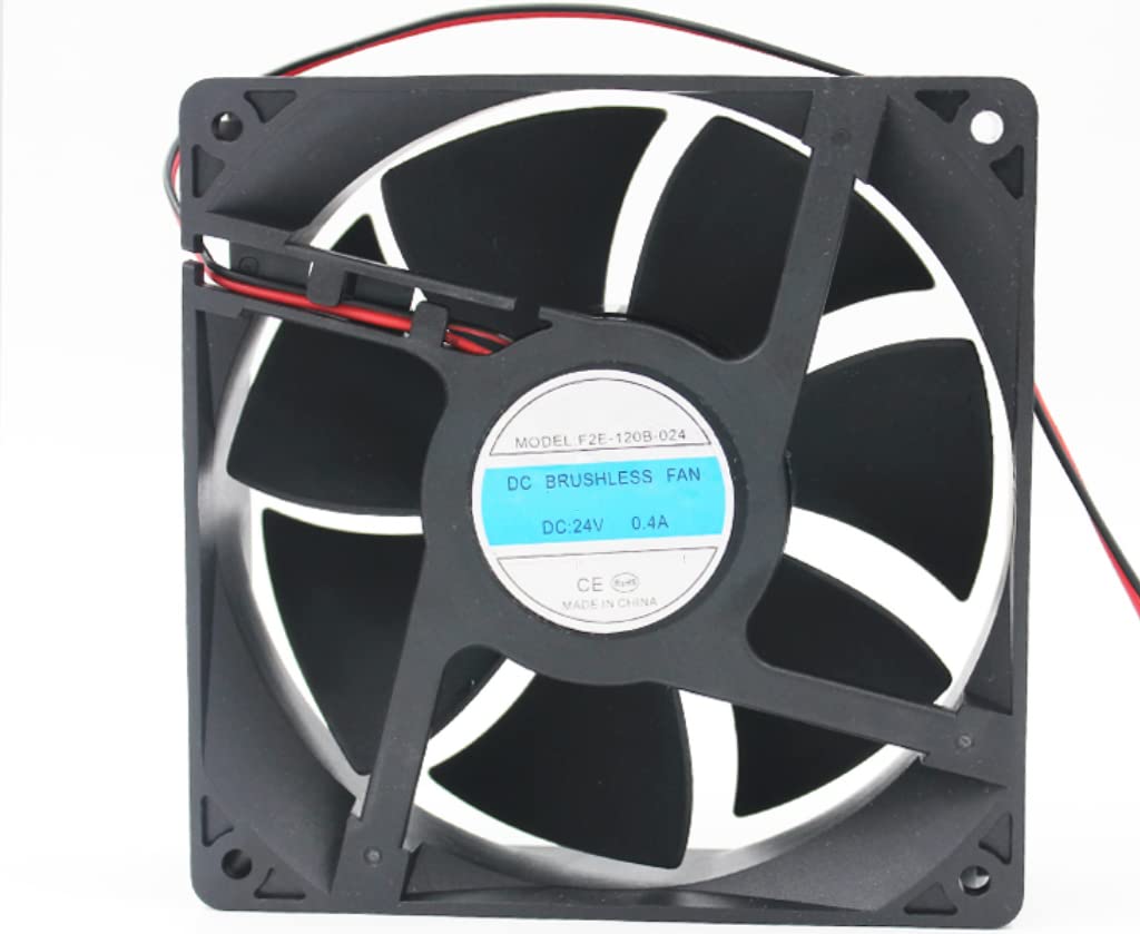 Amazon.com: F2E-120B-024 120MM Fan, for 24V 0.4A 120X120X38MM 2-Wire ...