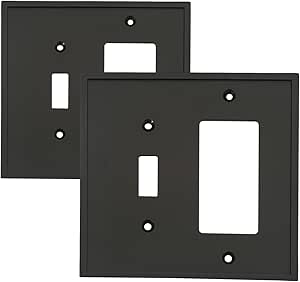 Electrical Outlet Covers Wall Plate, Light Switch Cover, Matt Black ...