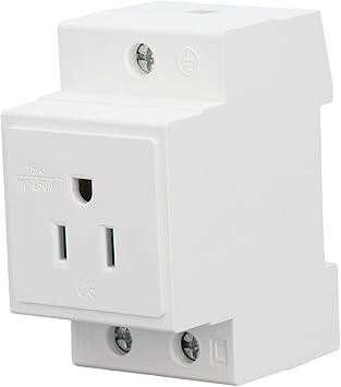 DIN Rail Socket, DIN Rail Mount Modular Power Socket Single AC Outlet ...