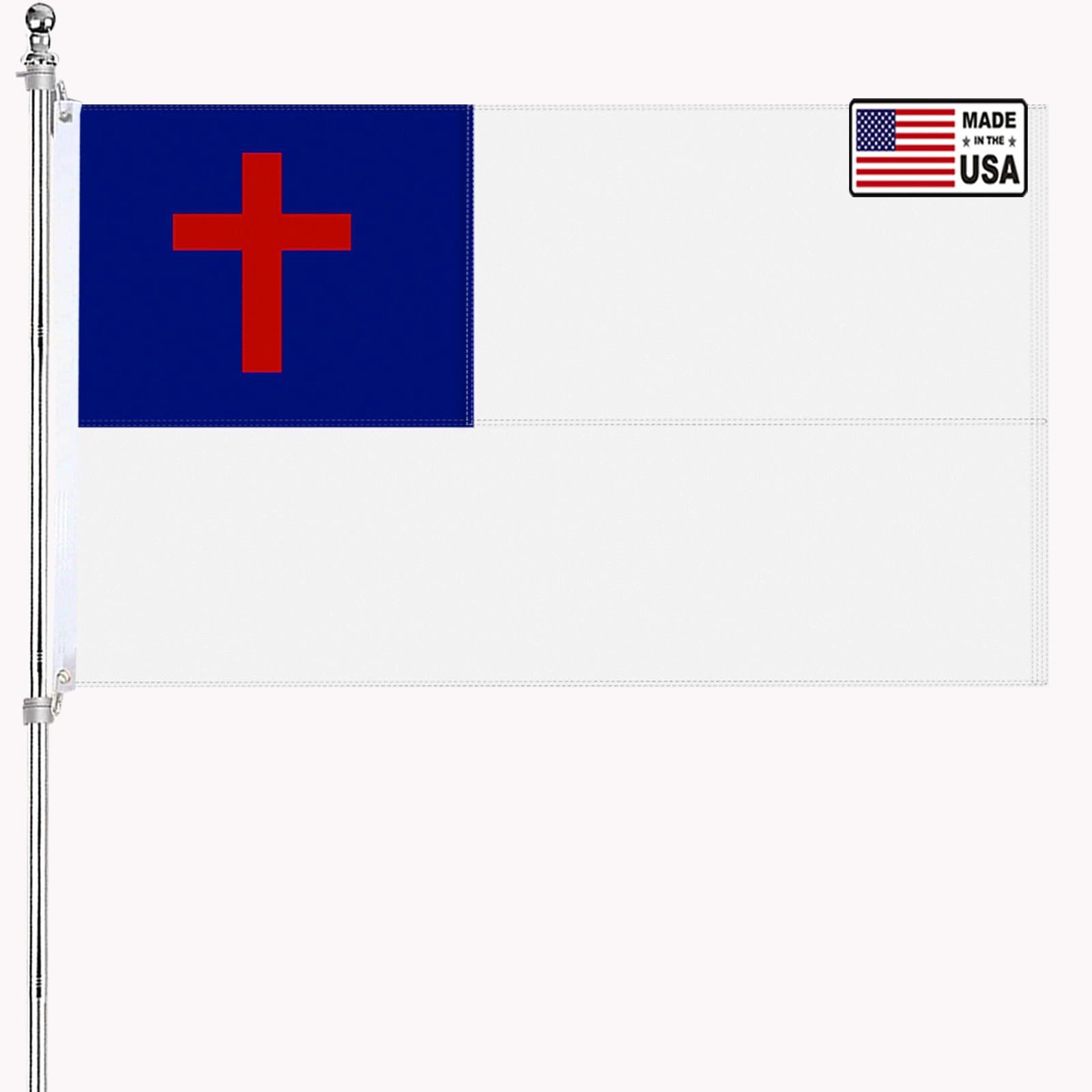 Amazon.com : Embroidered Christian Flag Christianity Cross Church Jesus ...