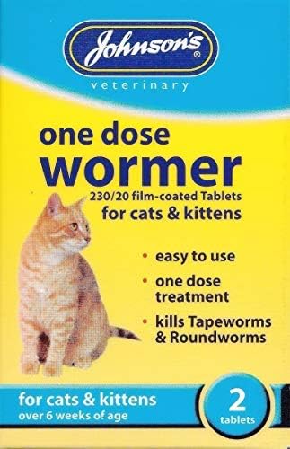SIPW Cat Kitten One Dose Wormer Tablet or Worming Granules Roundworm ...