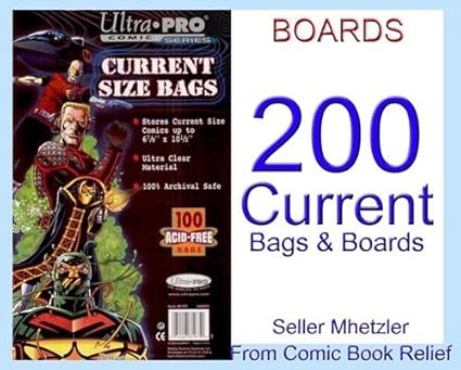 Amazon.com: 200 Current Ultra Pro Bags and Boards for Comic Books ...
