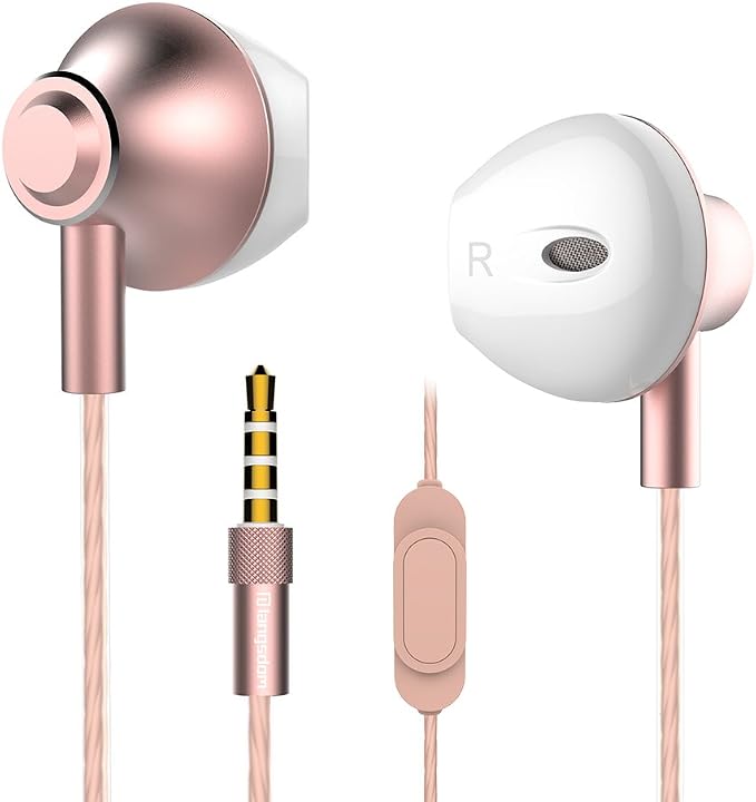Amazon.com: Langsdom Personalized Rose Gold Earbuds, F9 Headphones ...