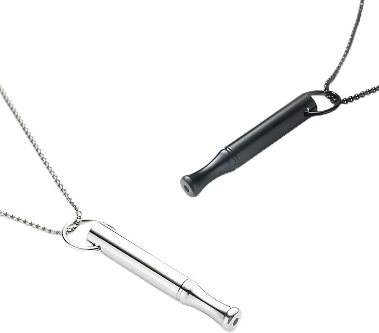 LAMKHOO 2Pcs Breathing Necklace for Anxiety Relief Breathlink Stop ...