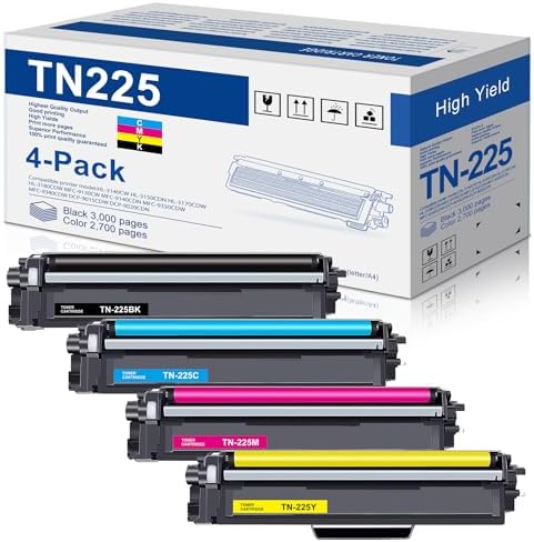 Amazon.com: TN225 TN-225 Toner Cartridges 4-Pack TN221 Replacement for ...