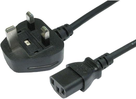 5m Power Mains Pc LCD TV Kettle Cable Lead 3 Pin IEC 13 Amp Fused ...