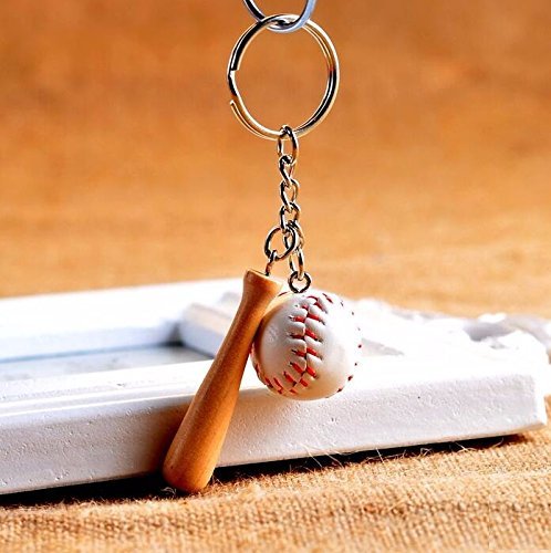 GeekGoodies Baseball Wood Bat Key Ring Keychain : Amazon.in: Bags ...