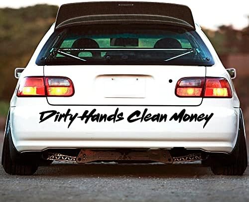 Amazon.com - Dirty Hands Clean Money Windshield Car Sticker Bumper Door ...