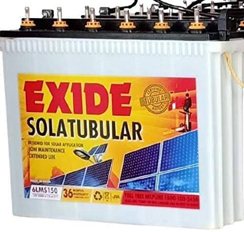 Exide solar C10 tubular battery -150AH Inverter Battery Rechargeable ...