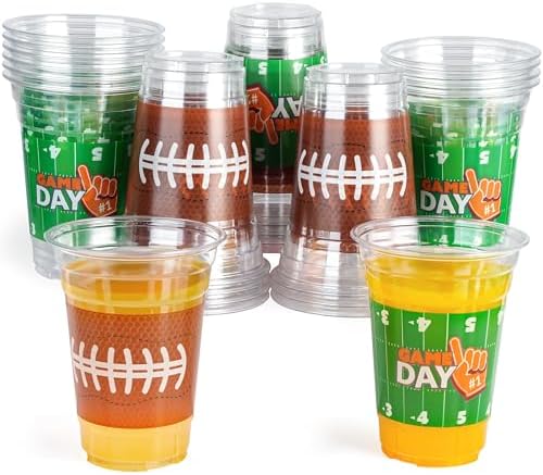 Amazon.com | Hammont Football Cups- 9oz Disposable Foot Ball Cups ...
