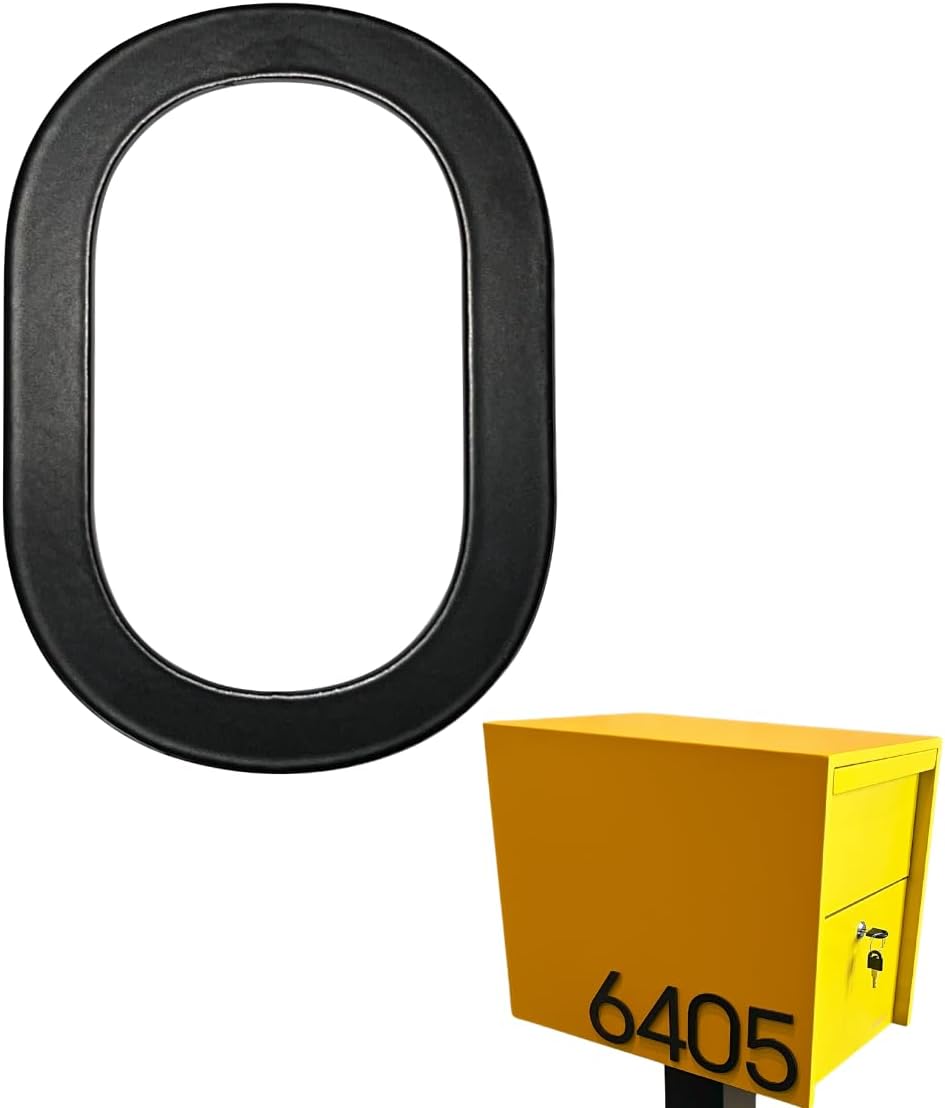 Amazon.com: Adoorn 4 Inch Mailbox Numbers - Number 0, Black Color, Each ...