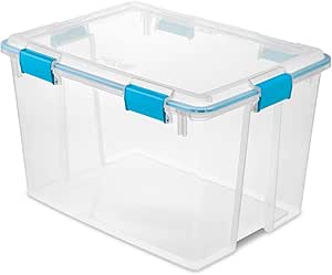 Amazon.com - Sterilite 80 Qt Gasket Box, Stackable Storage Bin with ...