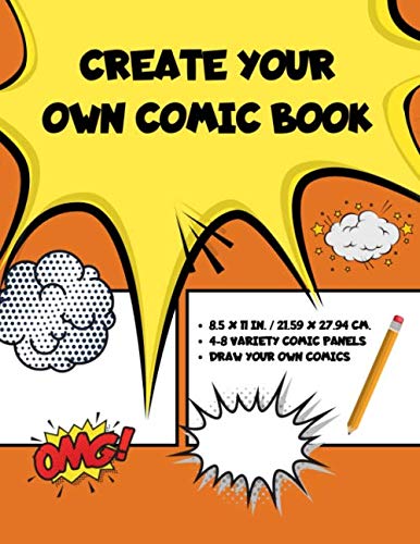 Amazon.com: Create Your Own Comic Book: 155 Pages | Blank Comic Panels ...