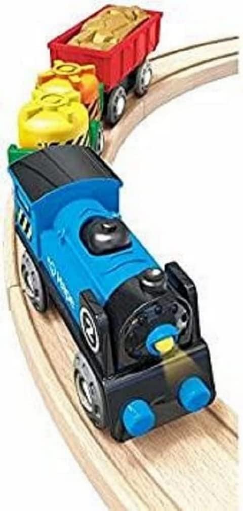 Hape E3720 Kids Wooden Railway On the Go Engine Set Toy, Vehicle ...