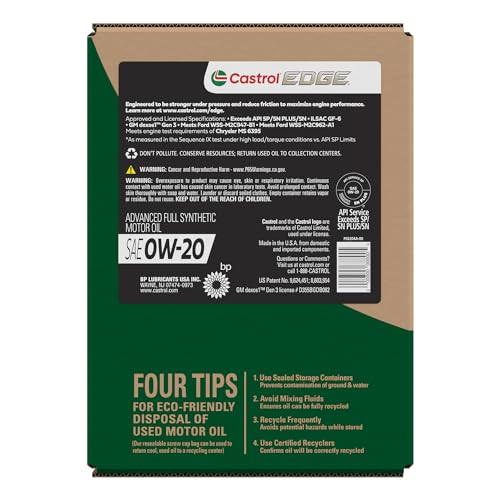 Snapklik.com : Castrol EDGE 0W-20 Advanced Full Synthetic Motor Oil