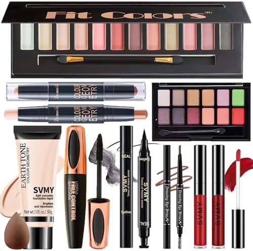 Amazon.com : LAMUSELAND All in One Makeup Kit, 8-Piece Women Complete ...