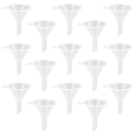 22 Pcs Small Funnels Set, Plastic Mini Travel Clear Funnels for Bottle ...