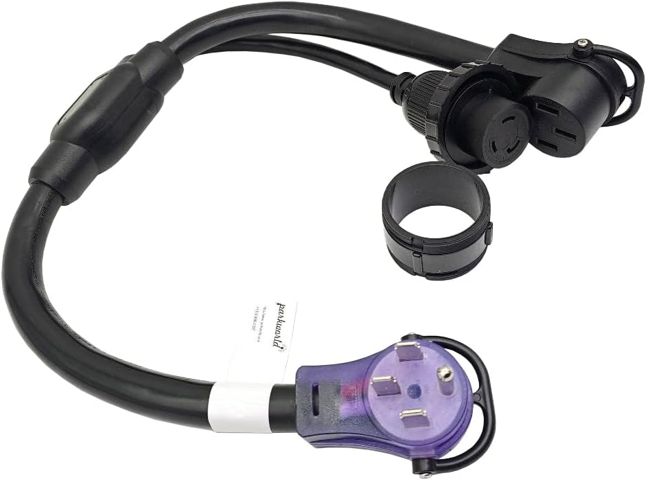 Amazon.com: Parkworld 63814 RV 50 AMP Splitter Adapter NEMA 14-50P to ...