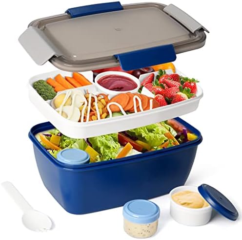 Bento Box Adult Lunch Box -2000 ML Stackable Bento Lunch Box Container ...