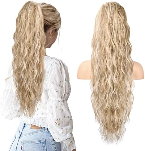 Amazon.com : 26 inch Black Ponytail Extension,Multi Layered Drawstring ...