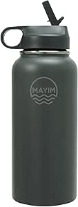 Mayim Classic Vacuum-Insulated Stainless-Steel Water Bottle with Flip ...