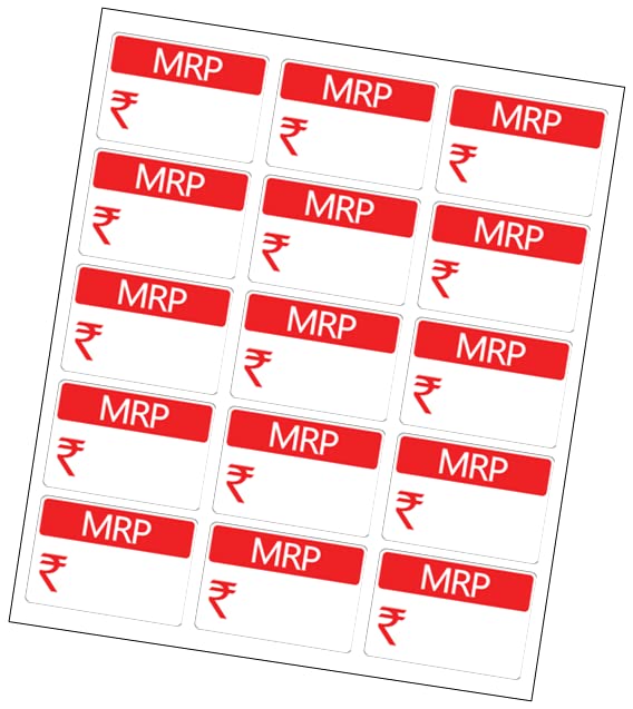 MRP Sticker Labels, 35x25 mm, Self Adhesive Labels (250 Labels ...