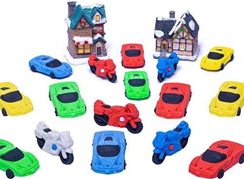 Amazon.com: RONDURE Cute Erasers for Kids Bulk 14 PCS Fun Erasers Car ...