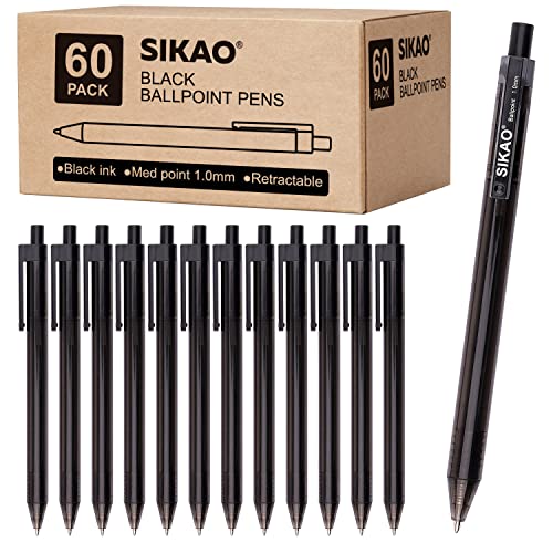 Snapklik.com : Black Pens Bulk, Ball Point Pens Black Smooth Writing ...