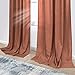 Amazon.com: Linen Rust Curtain Panels for Living Room 96 Inch Length ...