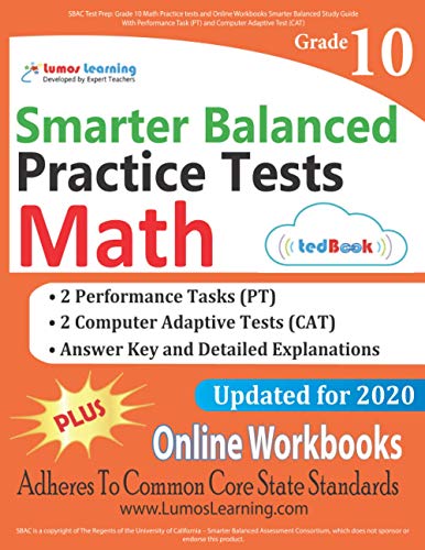 SBAC Test Prep: 10th Grade Math Practice tests and Online Workbooks ...