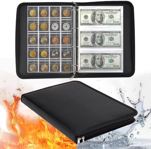 Amazon.com : FAEFTY Fireproof Coin Album with 248 Coin Collection ...