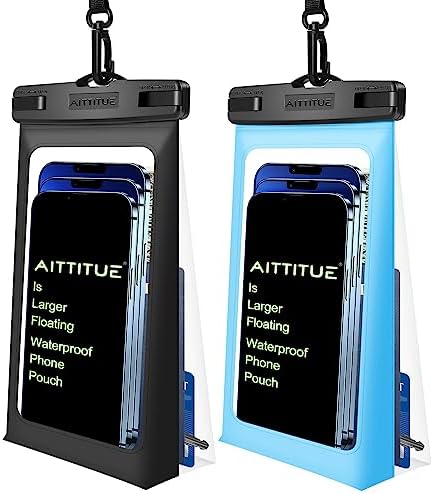 Amazon.com: Aittitue Float Waterproof Phone Pouch : 2 Pack Floating ...