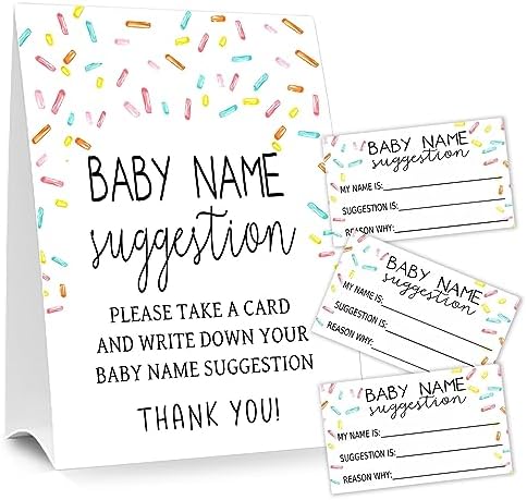 Amazon.com: Baby Shower Games Baby Name Suggestion Sign, 5x7 Inch Kraft ...