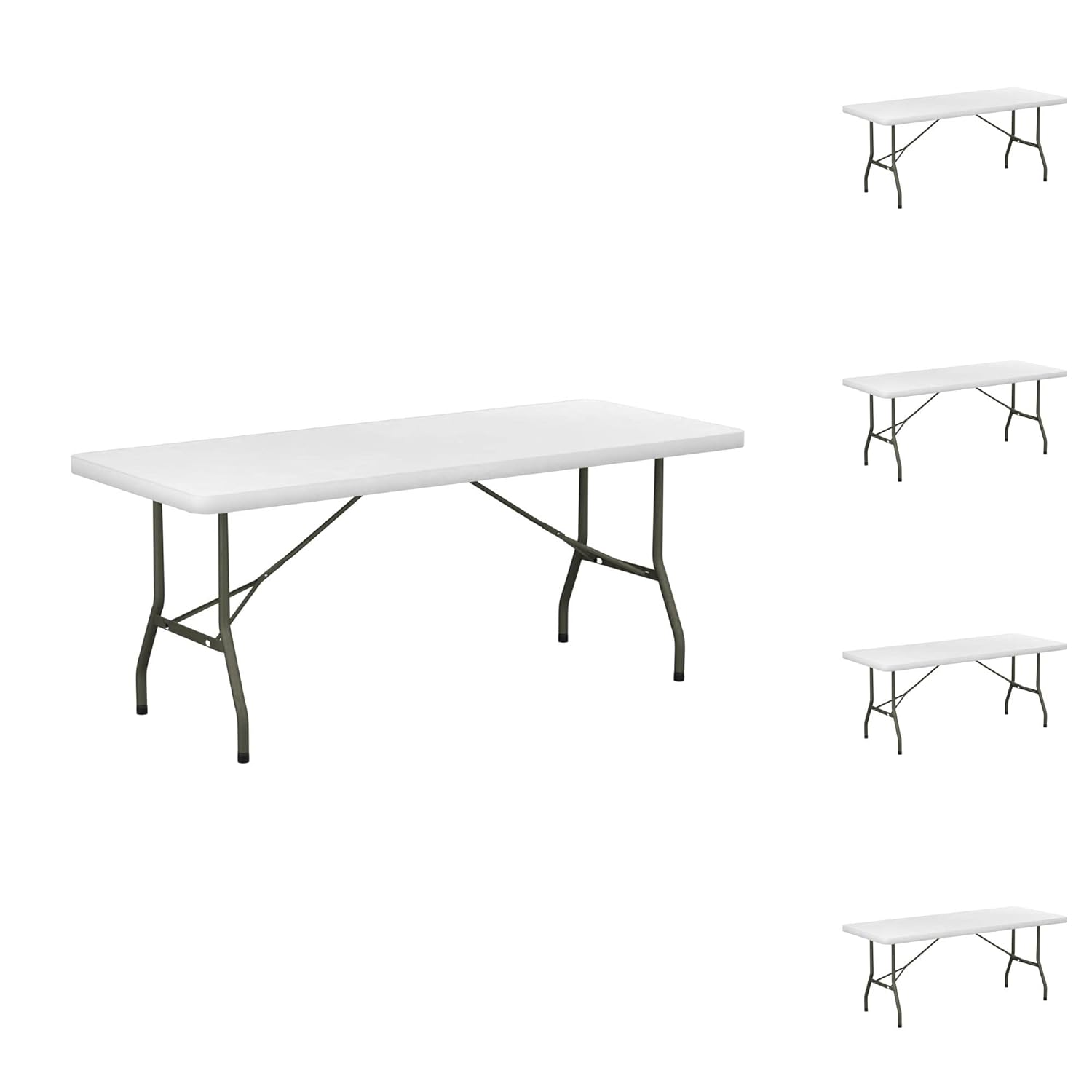 Amazon.com: Krollen Industrial 5-Pack! 30" x 72" White Plastic Folding ...