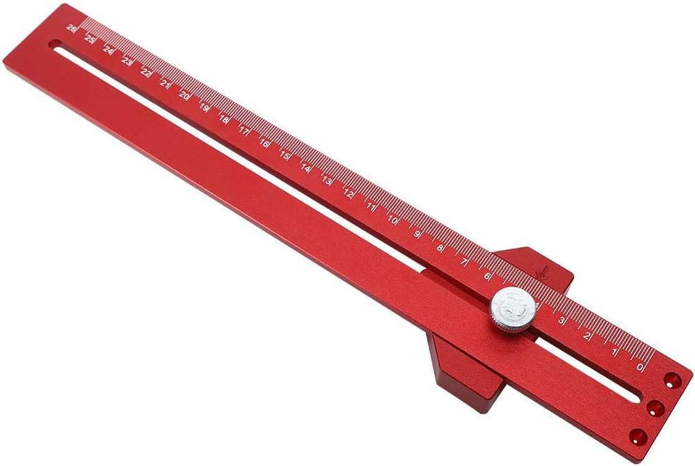 T-Type Scribing Ruler Scribing Marking Ruler Red Colour Construction ...