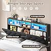 Amazon.com: HAUOMS Full Size Bed Frame with Hidden Storage Headboard ...