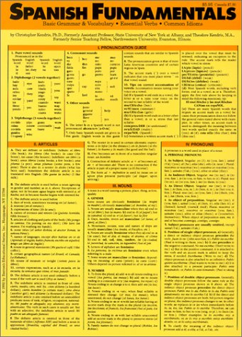 Spanish Fundamentals: Basic Grammar & Vocabulary-Essential Verbs-Common ...