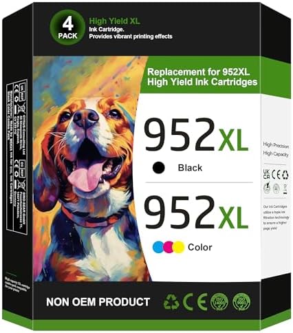Amazon.com: 952XL Ink Cartridges (4-Pack) for HP 952XL Ink Cartridges ...
