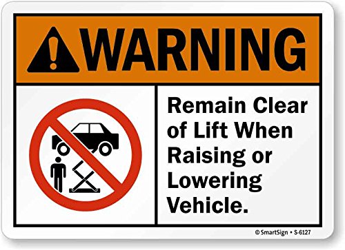 SmartSign by Lyle S-6127-PL-14 "Warning: Remain Clear When Raising ...