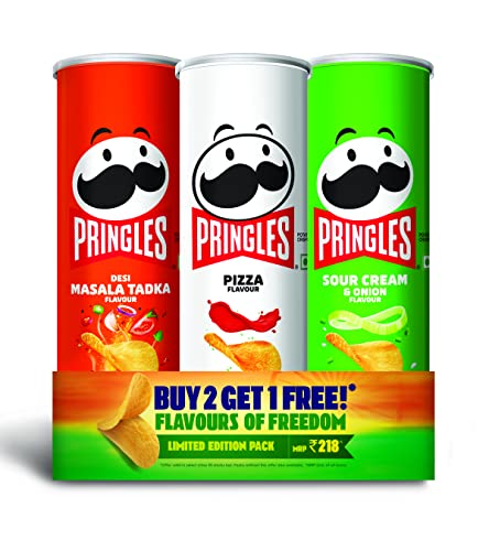 Kellogg's Pringles Potato Chips - Flavours of Freedom, 321g (107g*3 ...