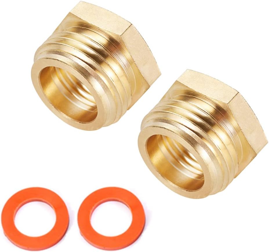 Amazon.com: G1/2 Female to GHT 3/4 Male Hose Adapter Brass Threaded ...