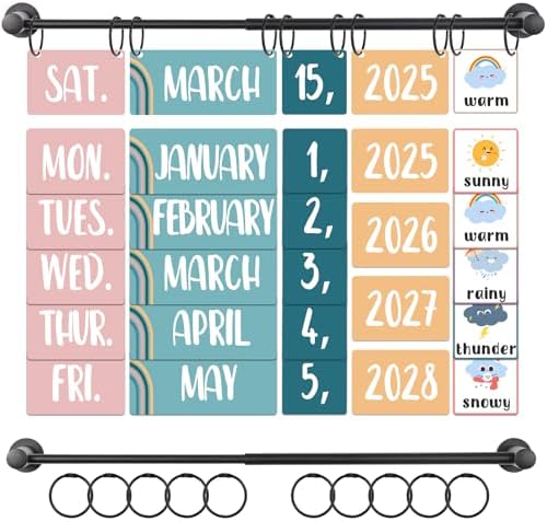 Amazon.com: Elfcool Flip Calendar for Classroom Calendar Bulletin Board ...