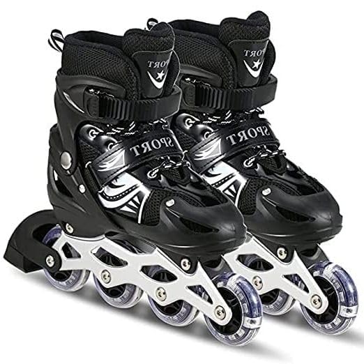 UNIQVERSE Unisex_Adult Inline Skates 4 Wheeler Aluminum Body Adjustable ...