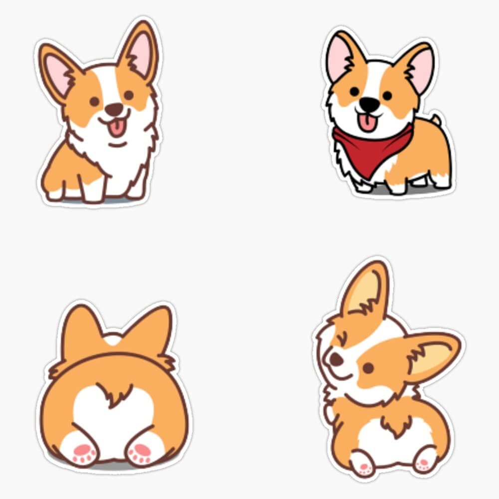 Amazon.com: MAGNET Kawaii Corgi Vinyl Waterproof Magnetic Sticker Vinyl ...
