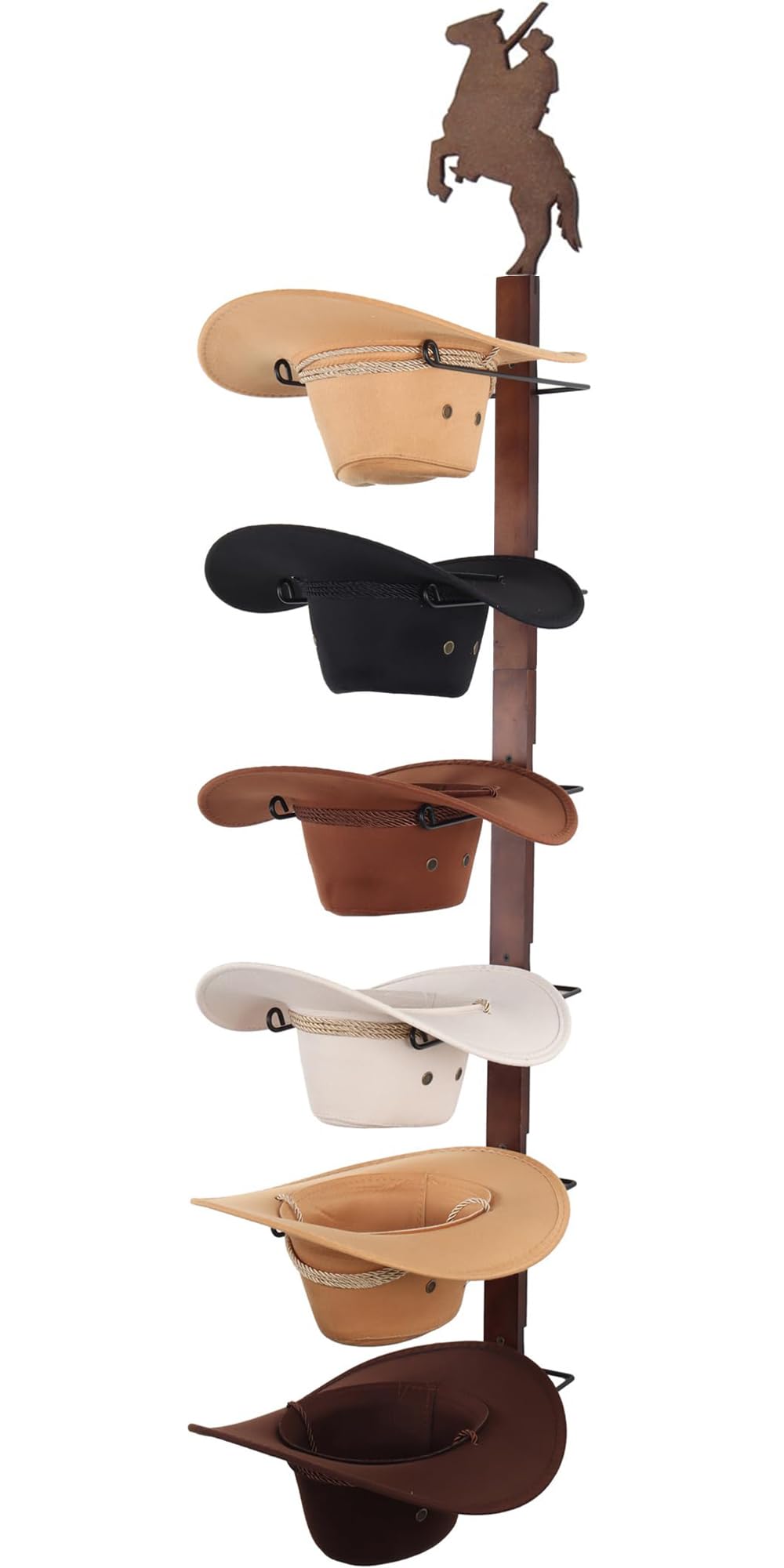 CANWUPON Cowboy Hat Rack Holder for Wall - Wild Western Style Design ...
