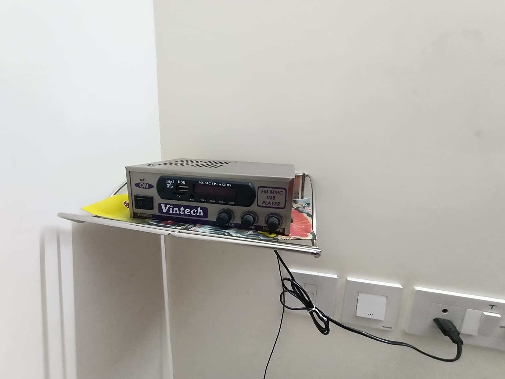 Buy VASLUP Stainless Steel Set Top Box/Wi-Fi Router Stand/Wall Mounted ...