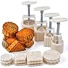 Amazon.com: COPYLOVE Moon Cake Stamps, Square/Round Mooncake Mold ...