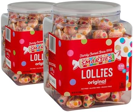 Amazon.com: Smarties Lollies -120 Count Lollipops (Pack of 2) Gluten ...